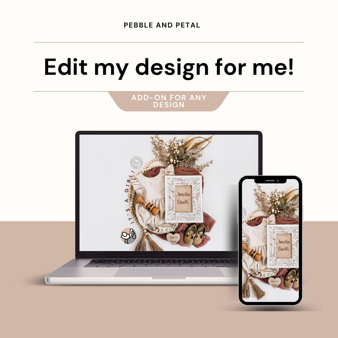 Design Edit Add-on: Pebble and Petal Shop - Etsy