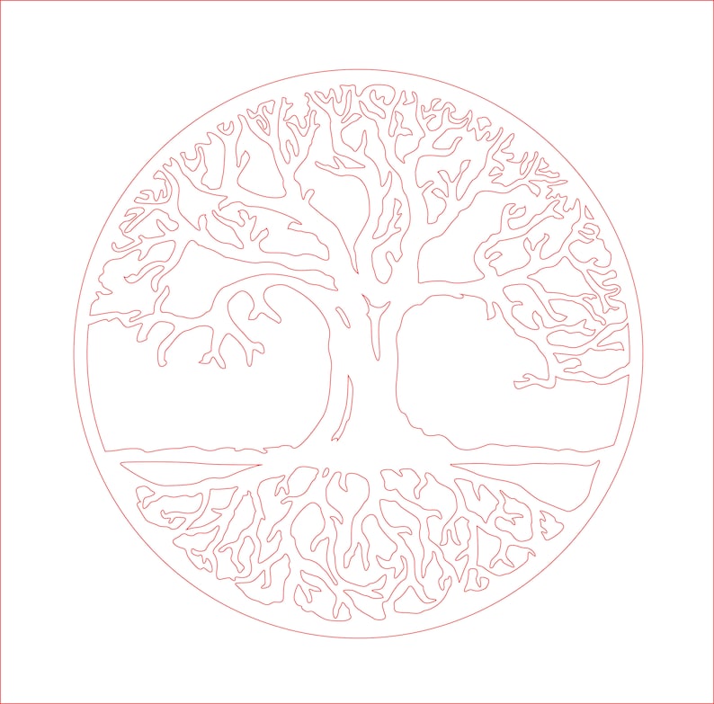 Tree of Life Vector File - High Quality - Download Includes DXF, SVG ...