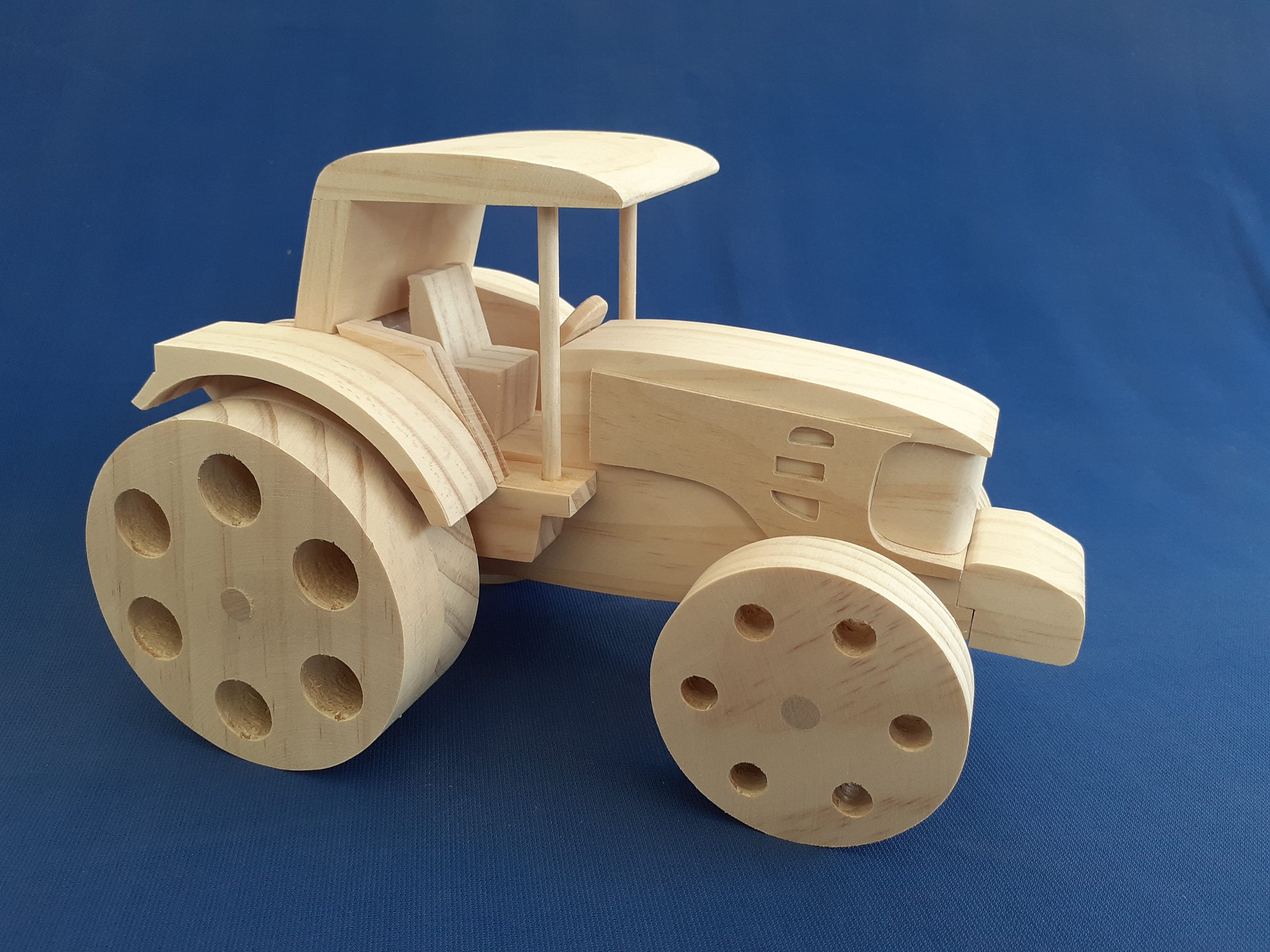 Handmade Wooden Toy Tractor & Trailer - Etsy