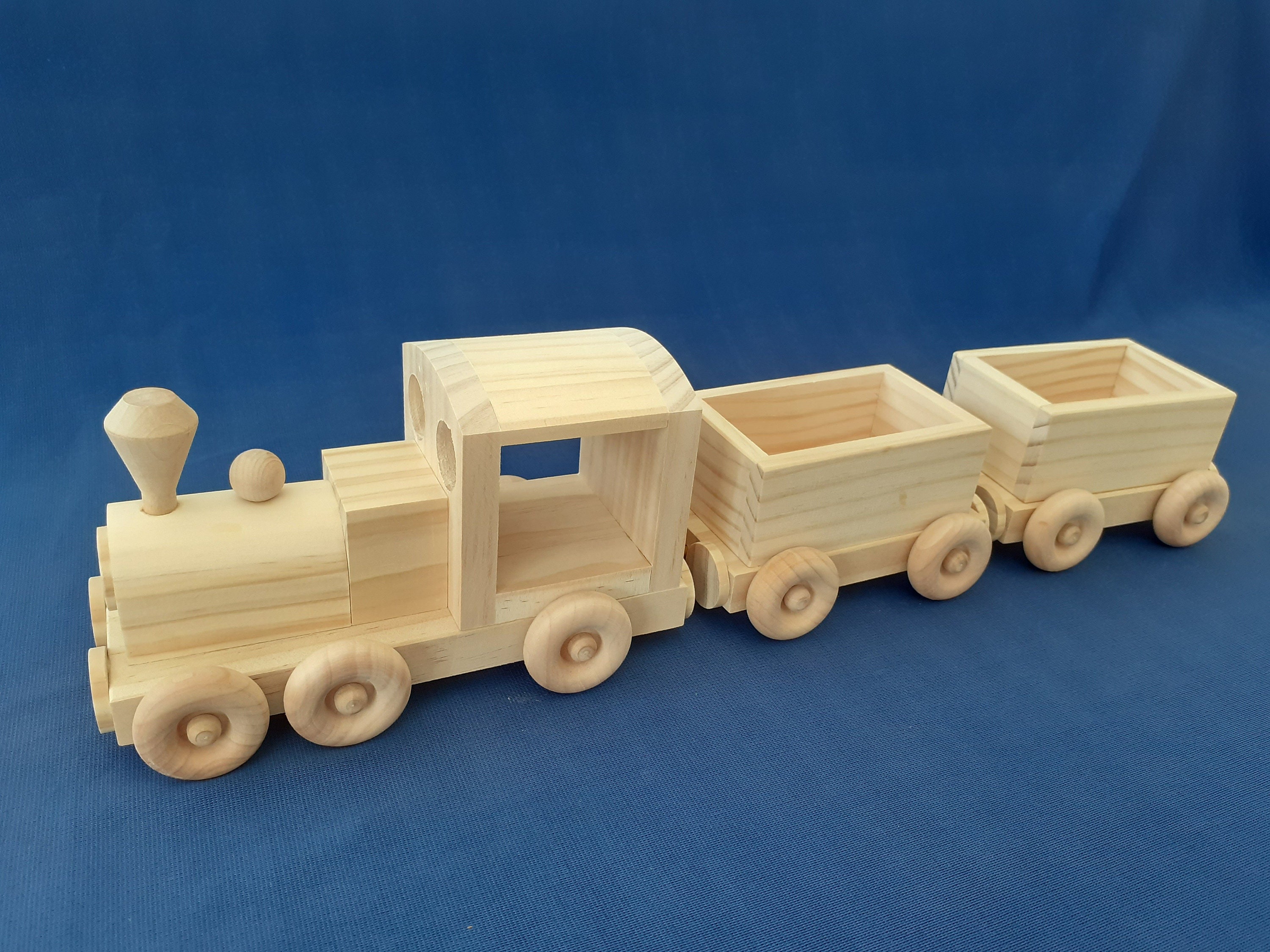 Wooden Train Set - Etsy
