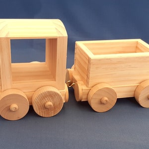 Wooden Train Set - Etsy
