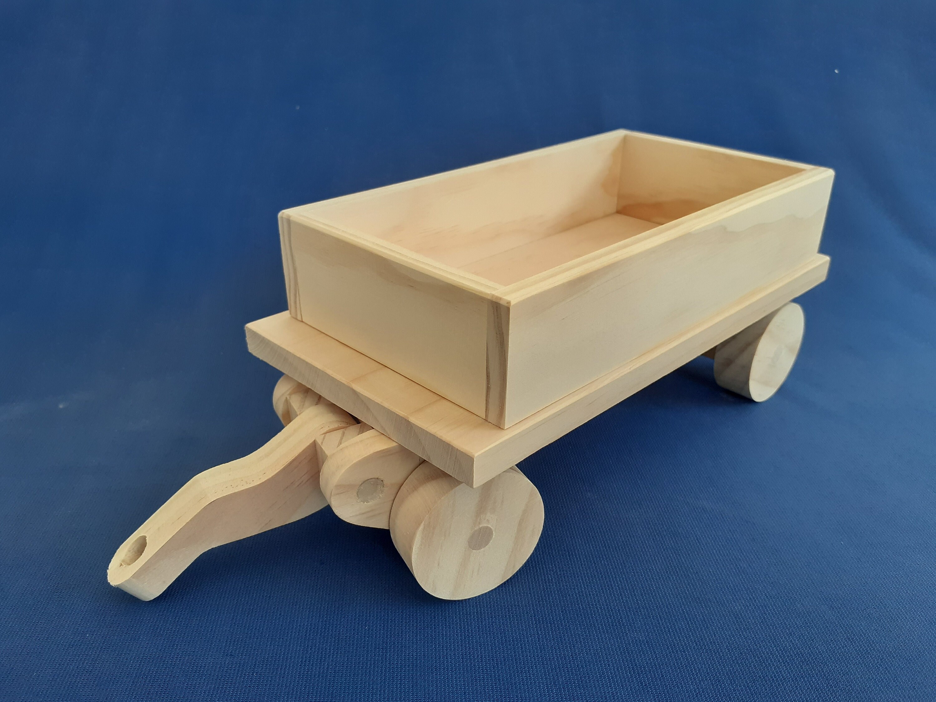 Handmade Wooden Toy Tractor & Trailer - Etsy