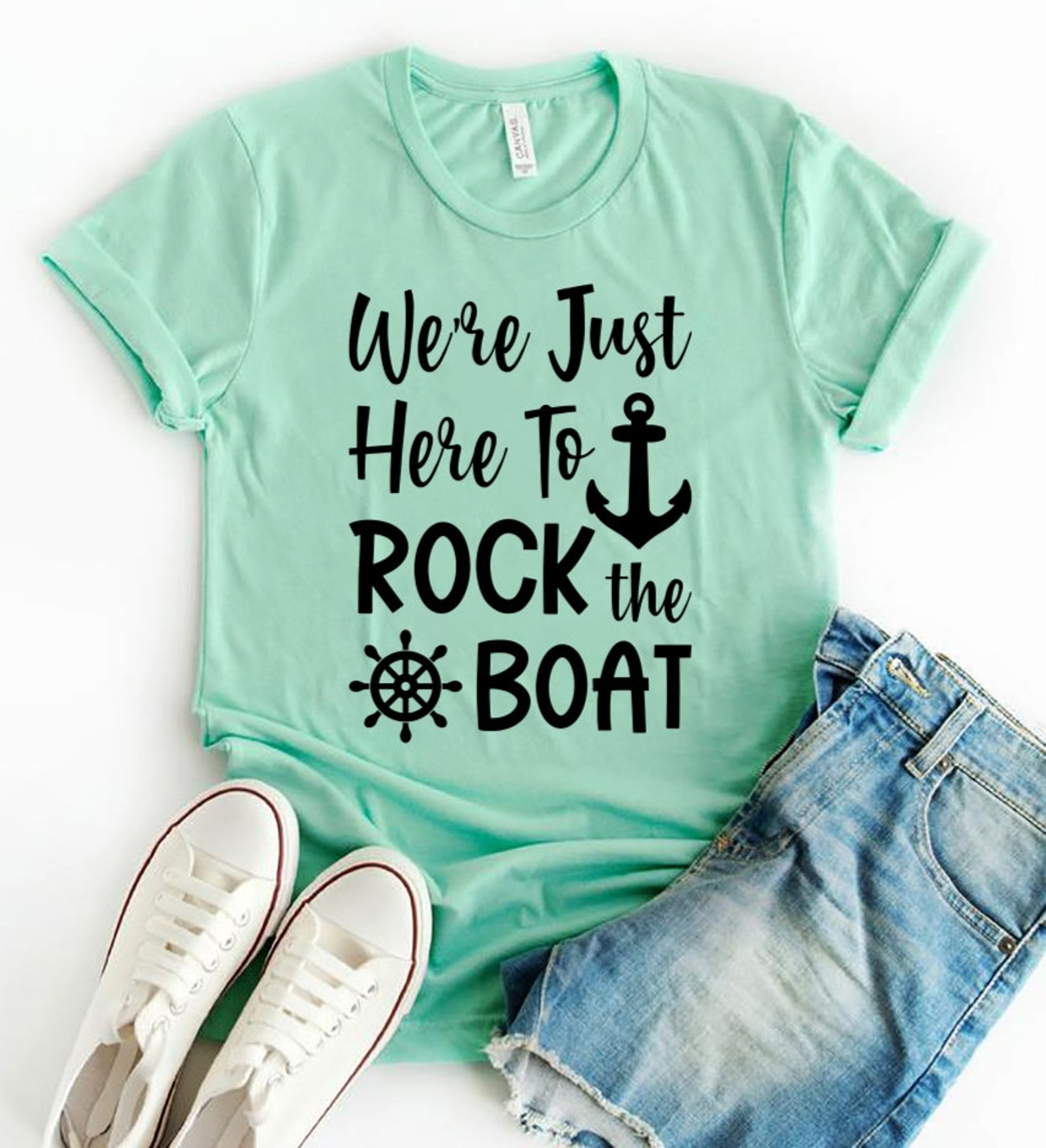 Cruise Svg Png We're Just Here to Rock the Boat Svg - Etsy