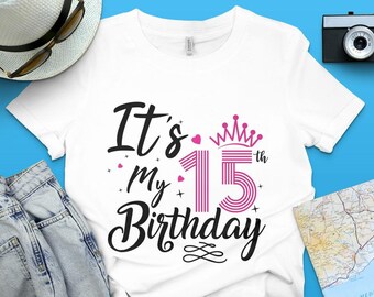 Birthday for 15 Years Old Svg - Etsy