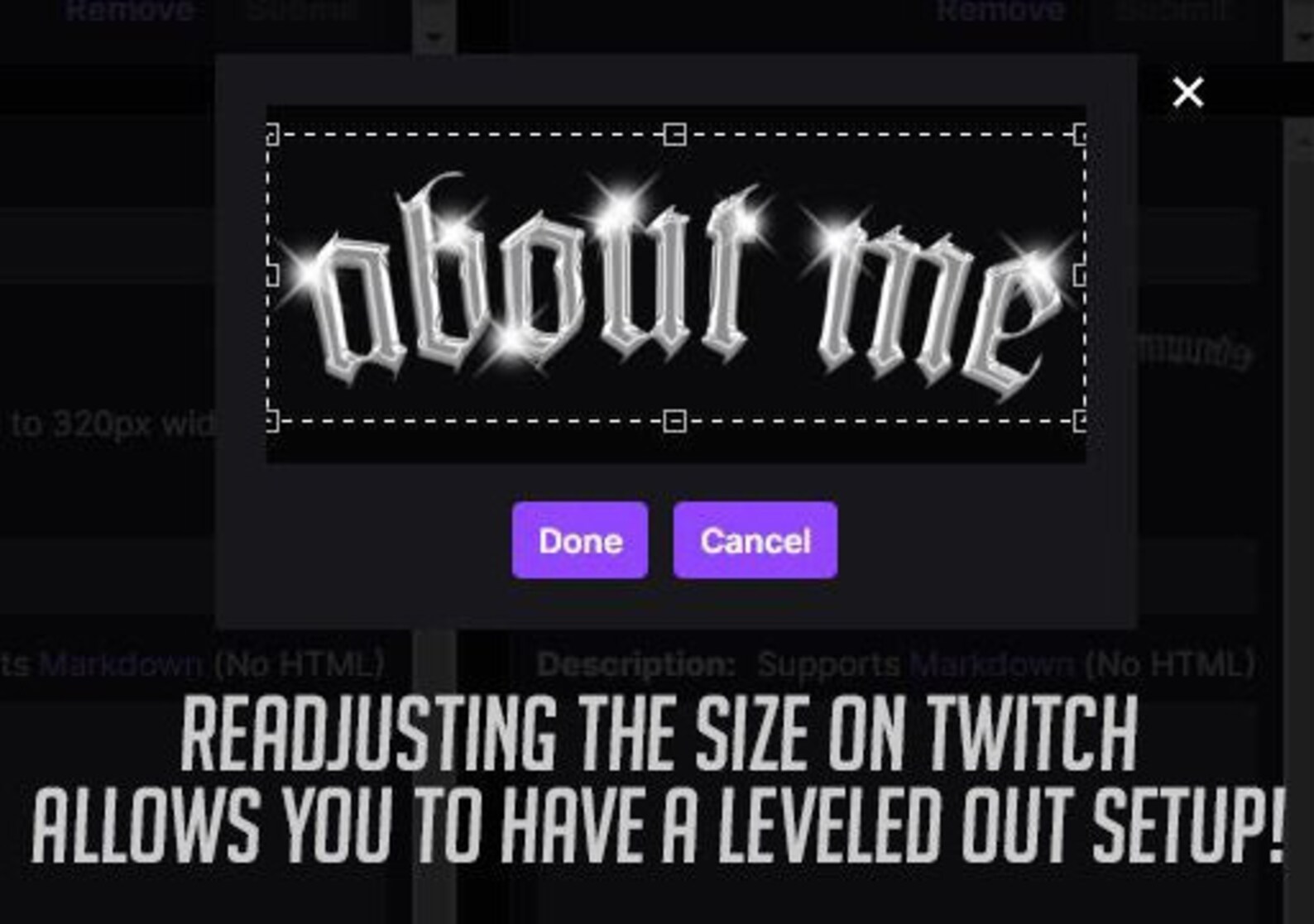 Chrome Twitch Stream Panels | Edgy Panels | Cool Panels | Blue Panels | Retro *instant Download ...