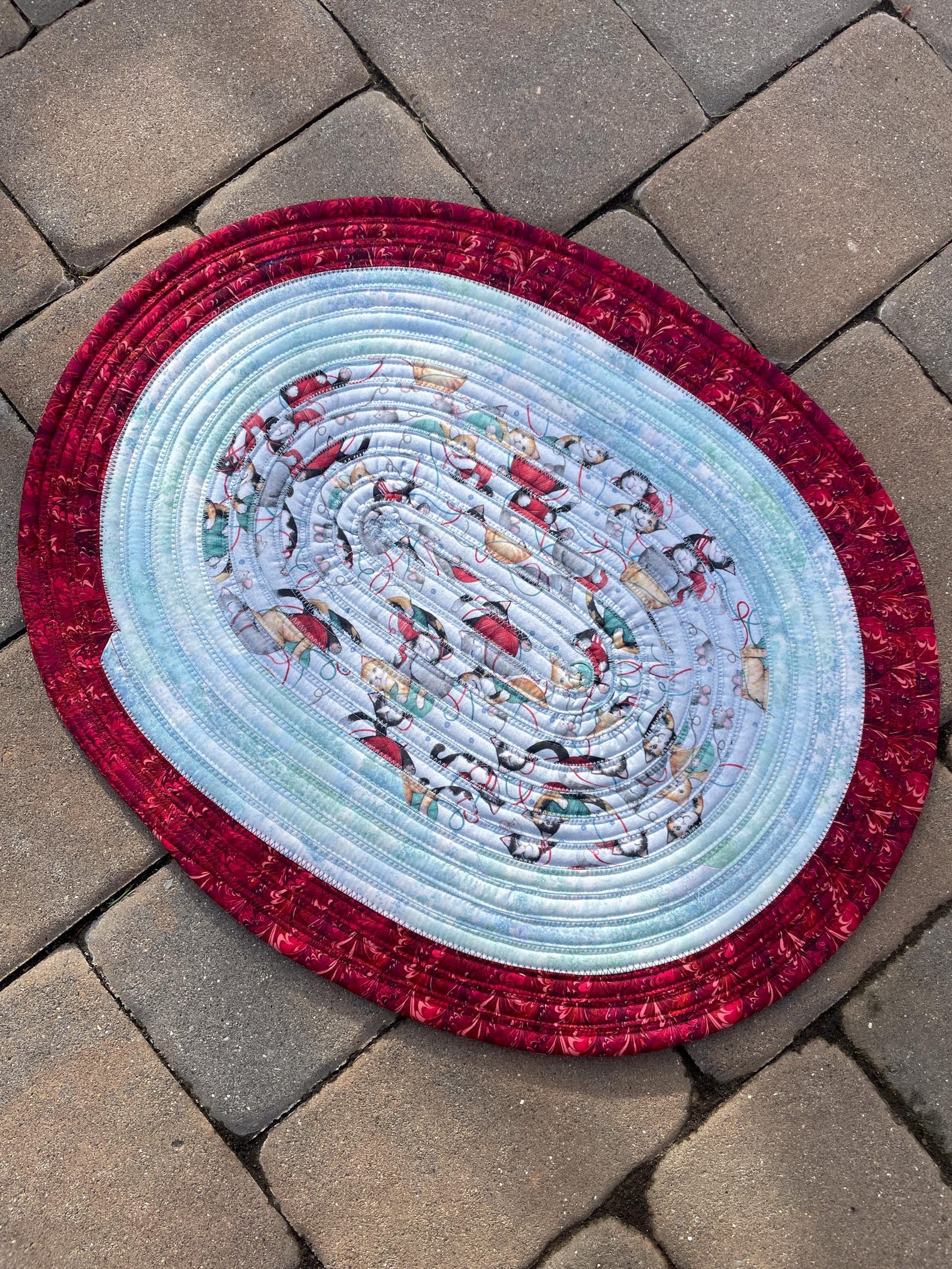 Cat Mat Made With Jelly Roll Technique - Etsy