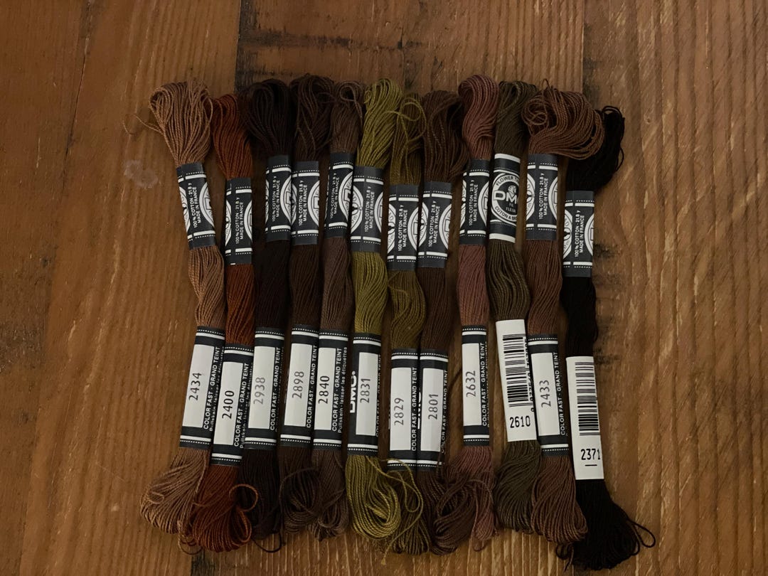 Vintage DMC Flower Thread- Chocolate Collection - Etsy