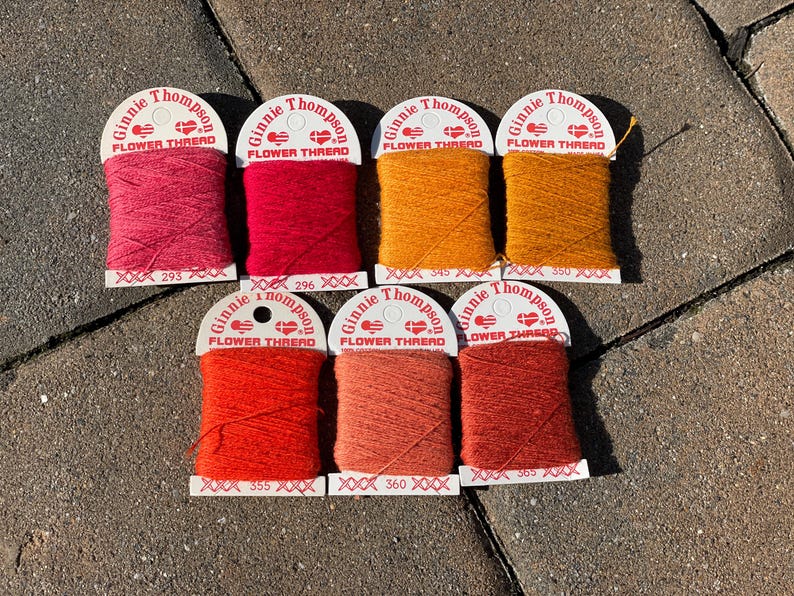 Vintage Ginnie Thompson Flower Thread- Sunset Group - Etsy