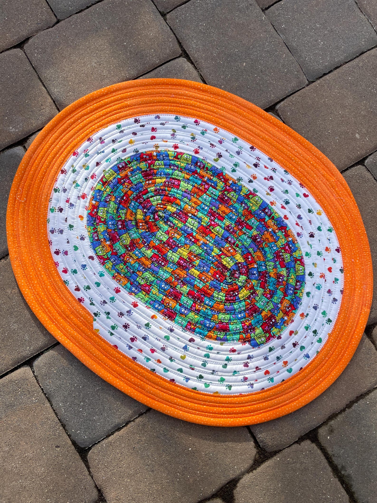 Cat Mat Made With Jelly Roll Technique - Etsy