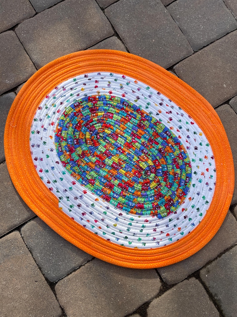Cat Mat Made With Jelly Roll Technique - Etsy