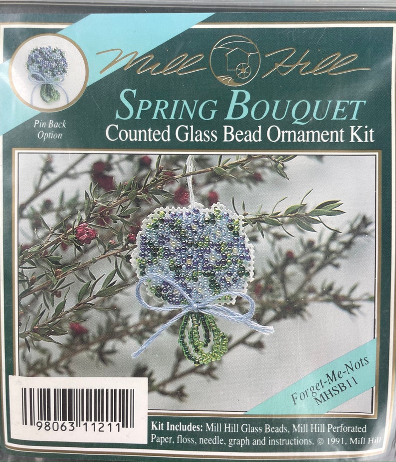 Vintage Mill Hill Spring Bouquet Counted Glass Bead Ornament Kit - Etsy