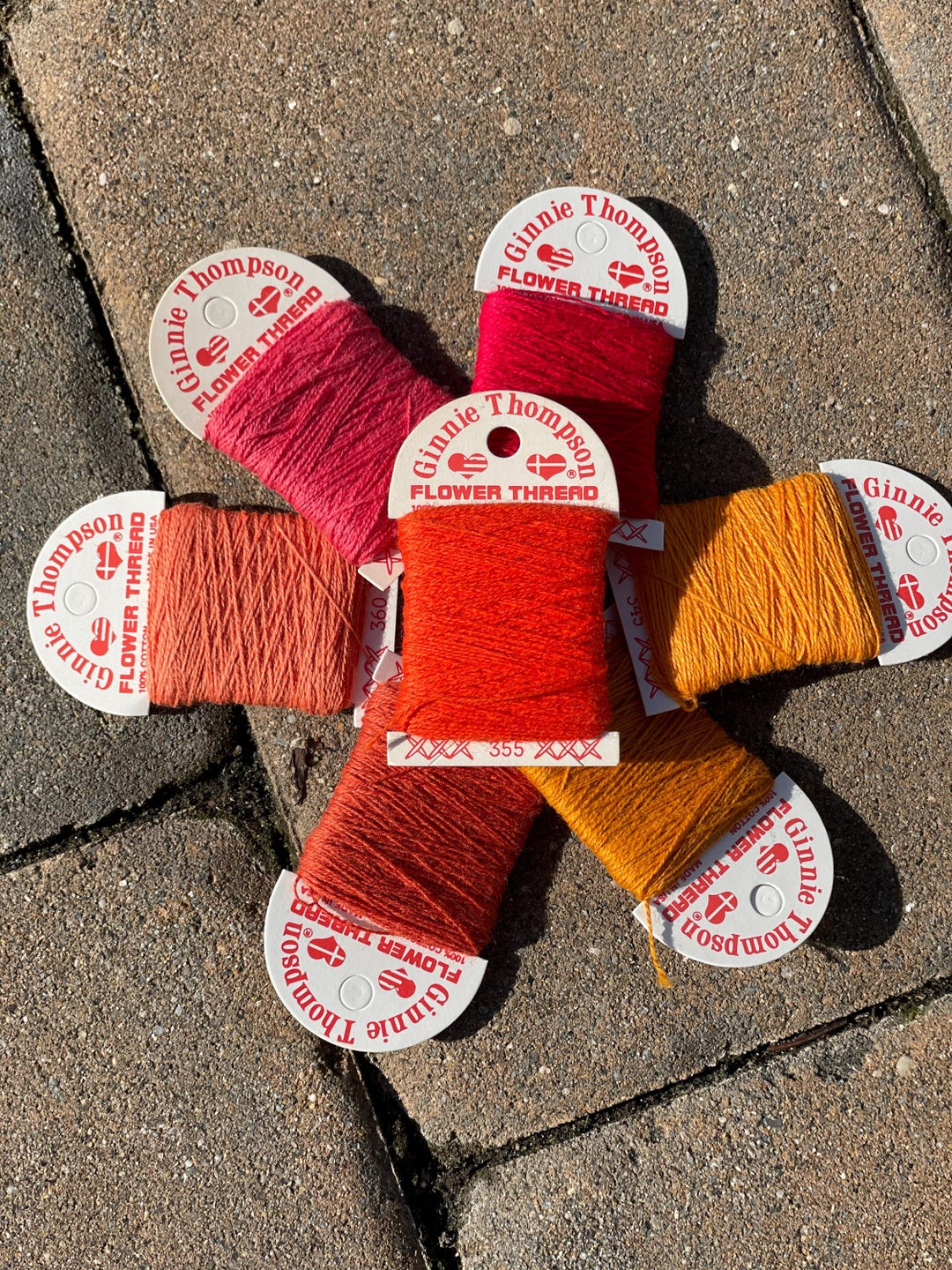 Vintage Ginnie Thompson Flower Thread- Sunset Group - Etsy