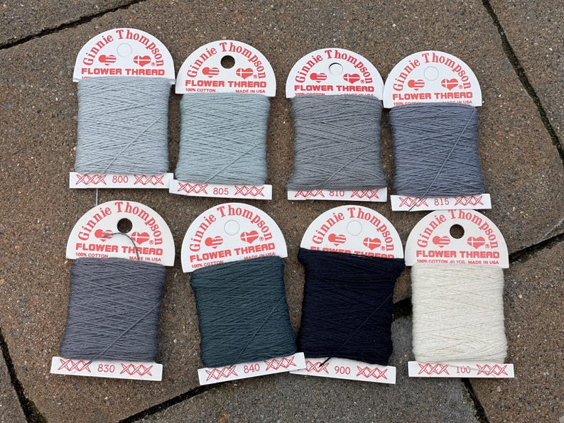 Vintage Ginnie Thompson Flower Thread- Stormy Group - Etsy