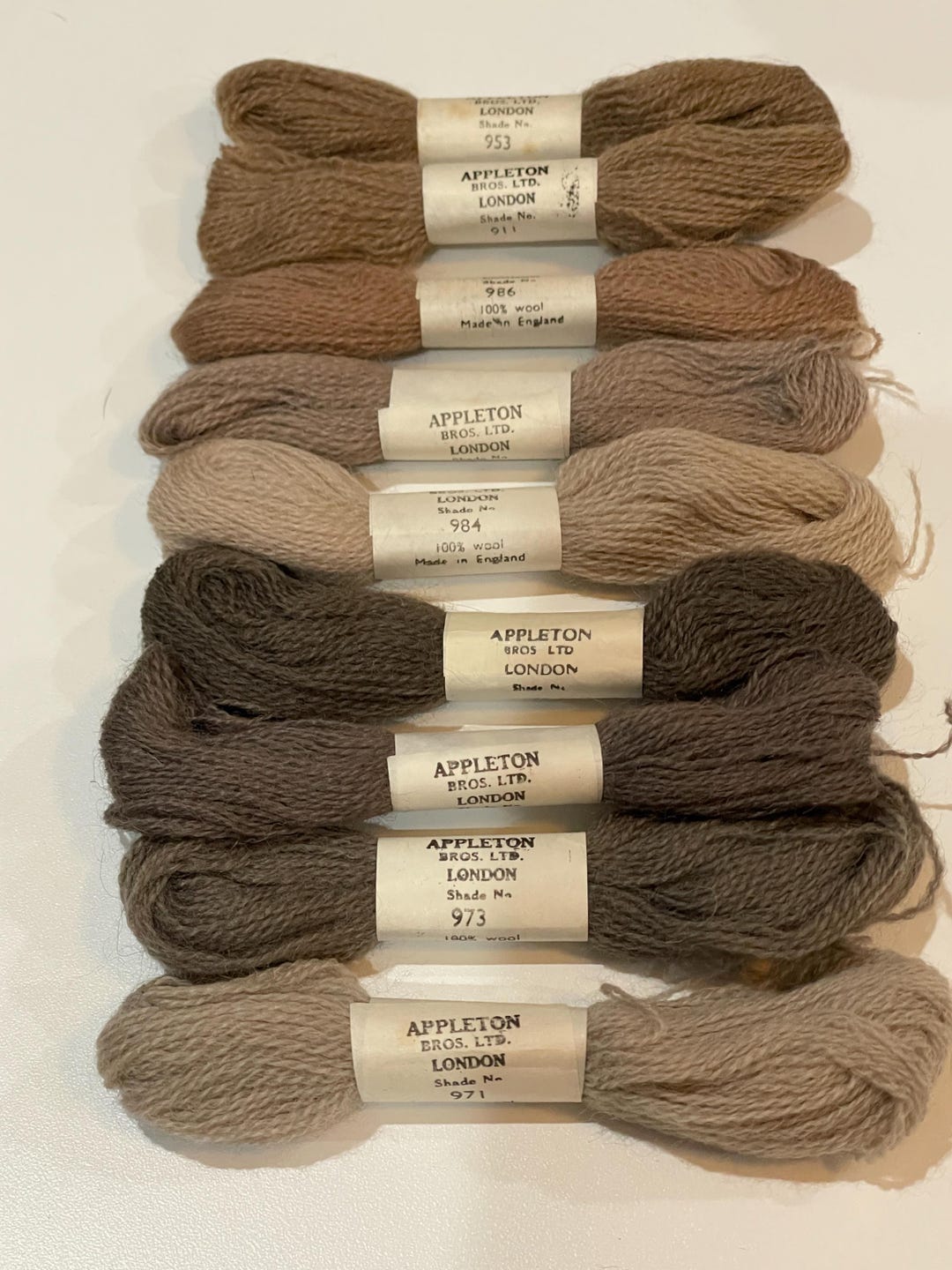 Vintage Appleton Bros. LTD. 100% Wool Embroidery Yarn- Mocha Group - Etsy