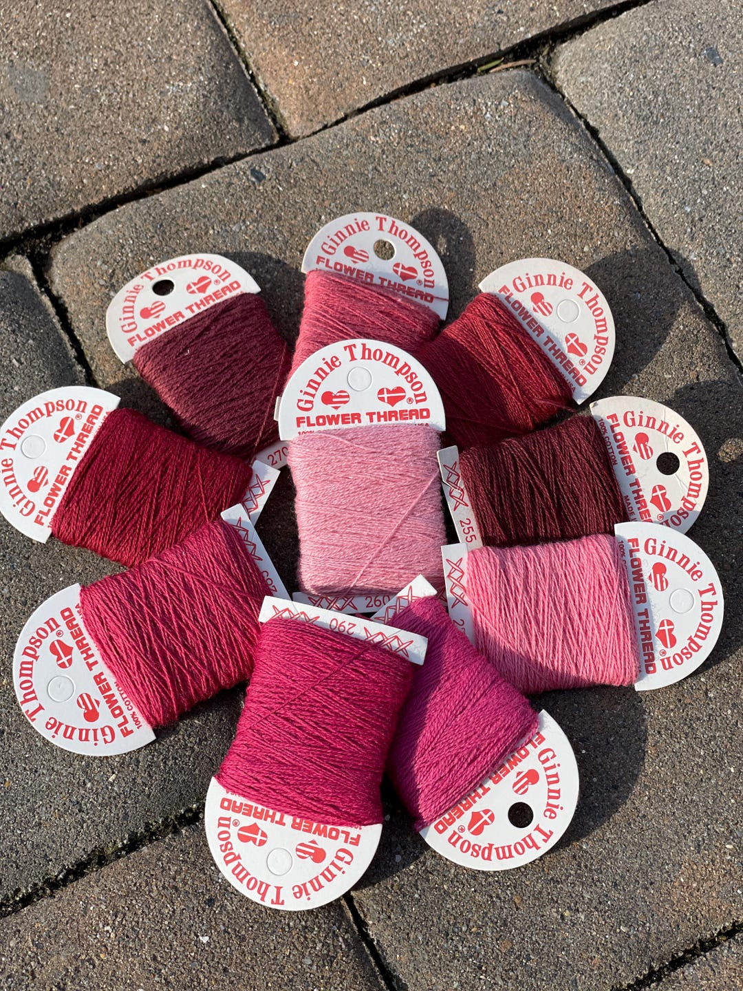 Vintage Ginnie Thompson Flower Thread- Lipstick Group - Etsy