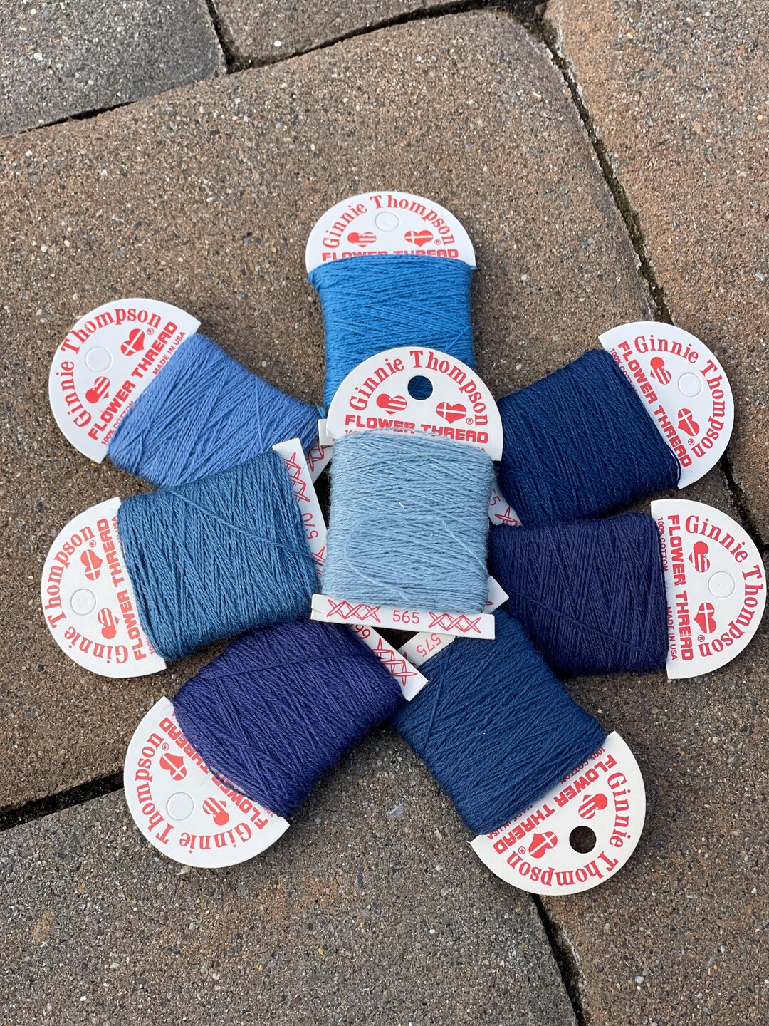Vintage Ginnie Thompson Flower Thread- Blue Jean Group - Etsy