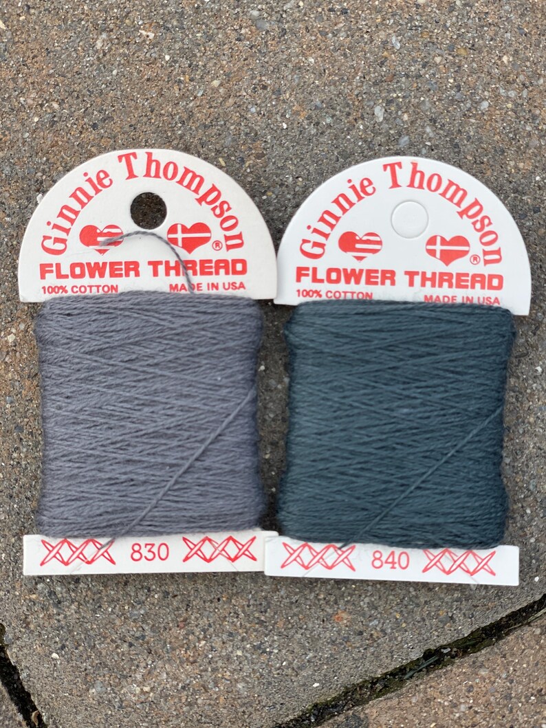 Vintage Ginnie Thompson Flower Thread- Stormy Group - Etsy