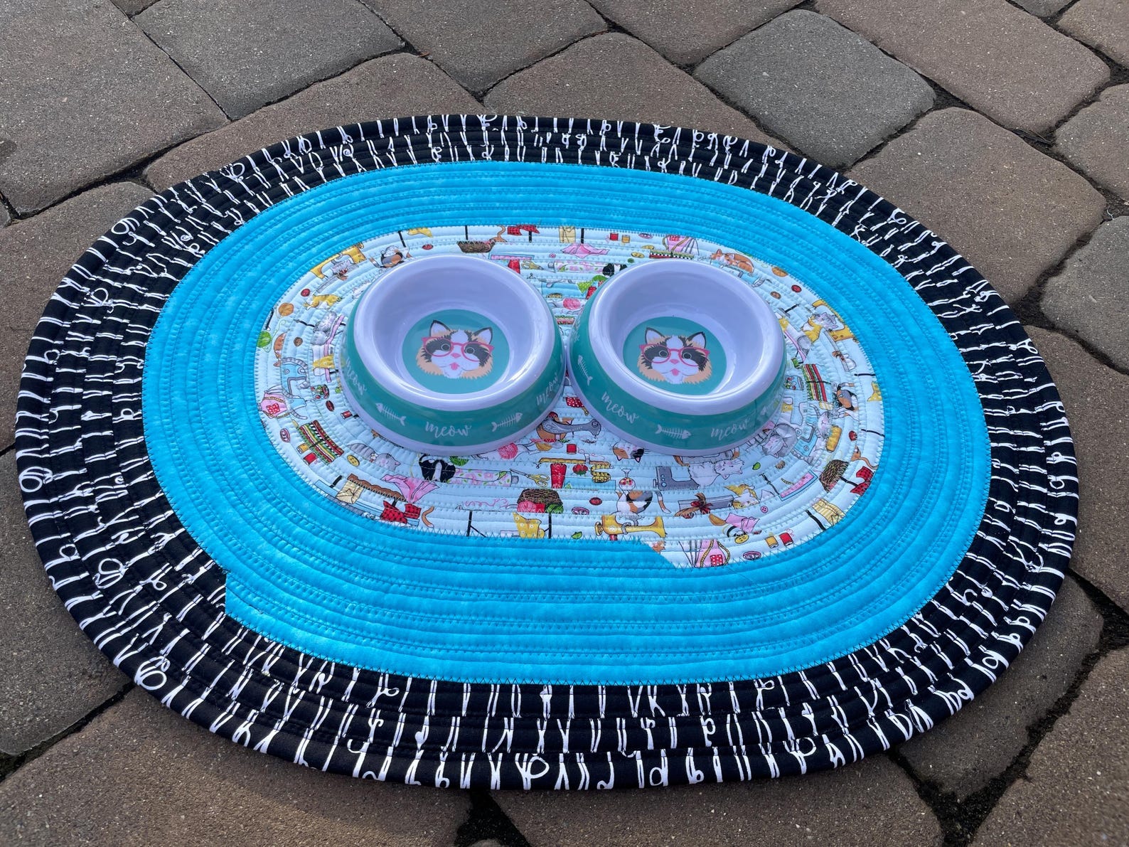 Cat Mat Made With Jelly Roll Technique - Etsy