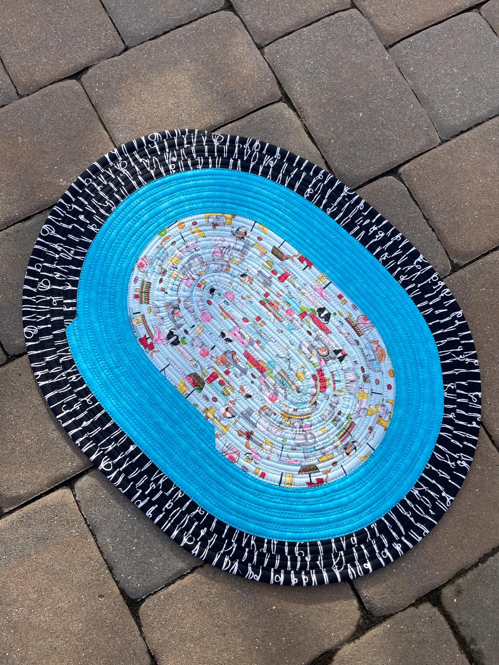 Cat Mat Made With Jelly Roll Technique - Etsy