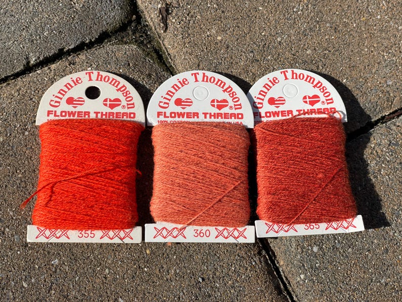 Vintage Ginnie Thompson Flower Thread- Sunset Group - Etsy