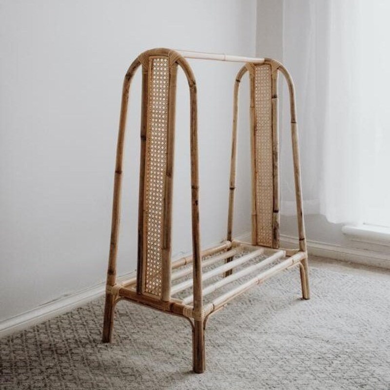 Clothing Rack Rattan - Etsy