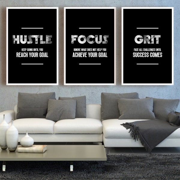 Focus Motivational Poster - Etsy