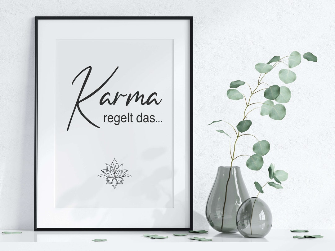 Karma Rules It... Poster Inspirational Design for Spiritual Boho Fans ...