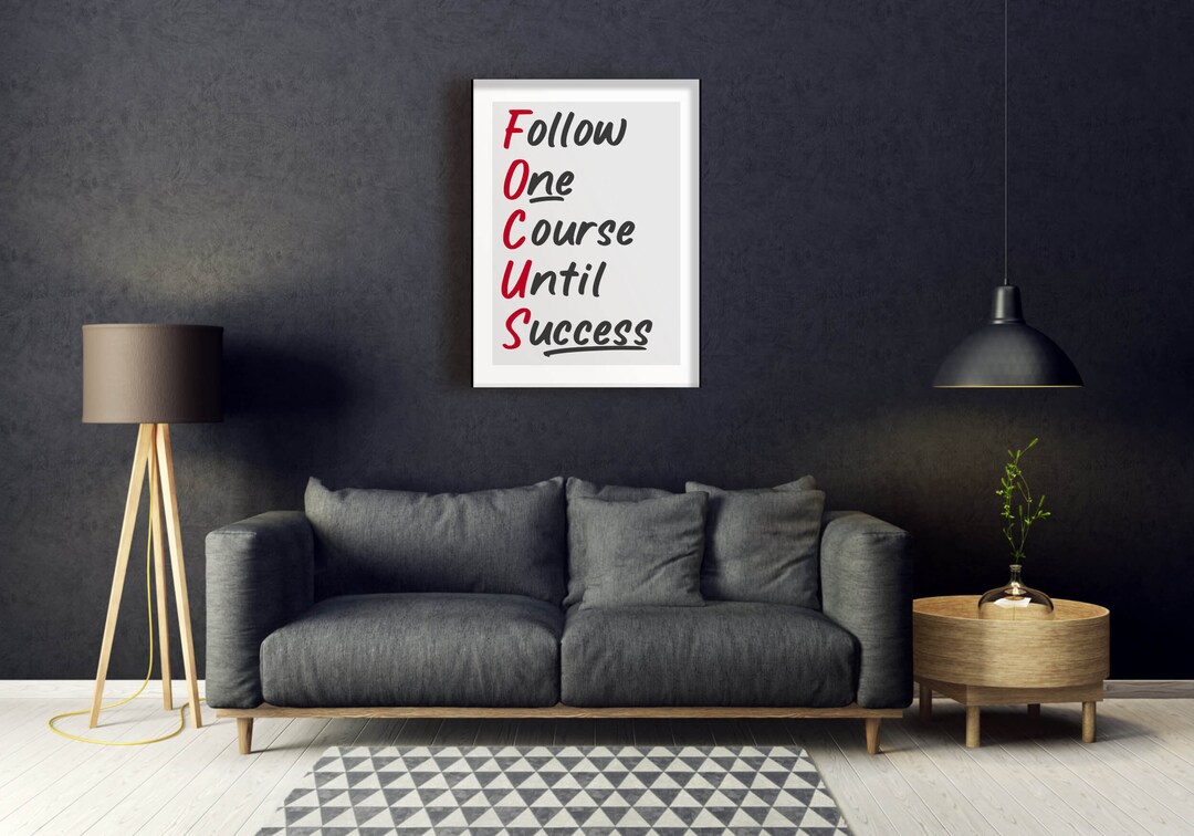 Focus Acronym Poster for More Concentration and Success Source of ...
