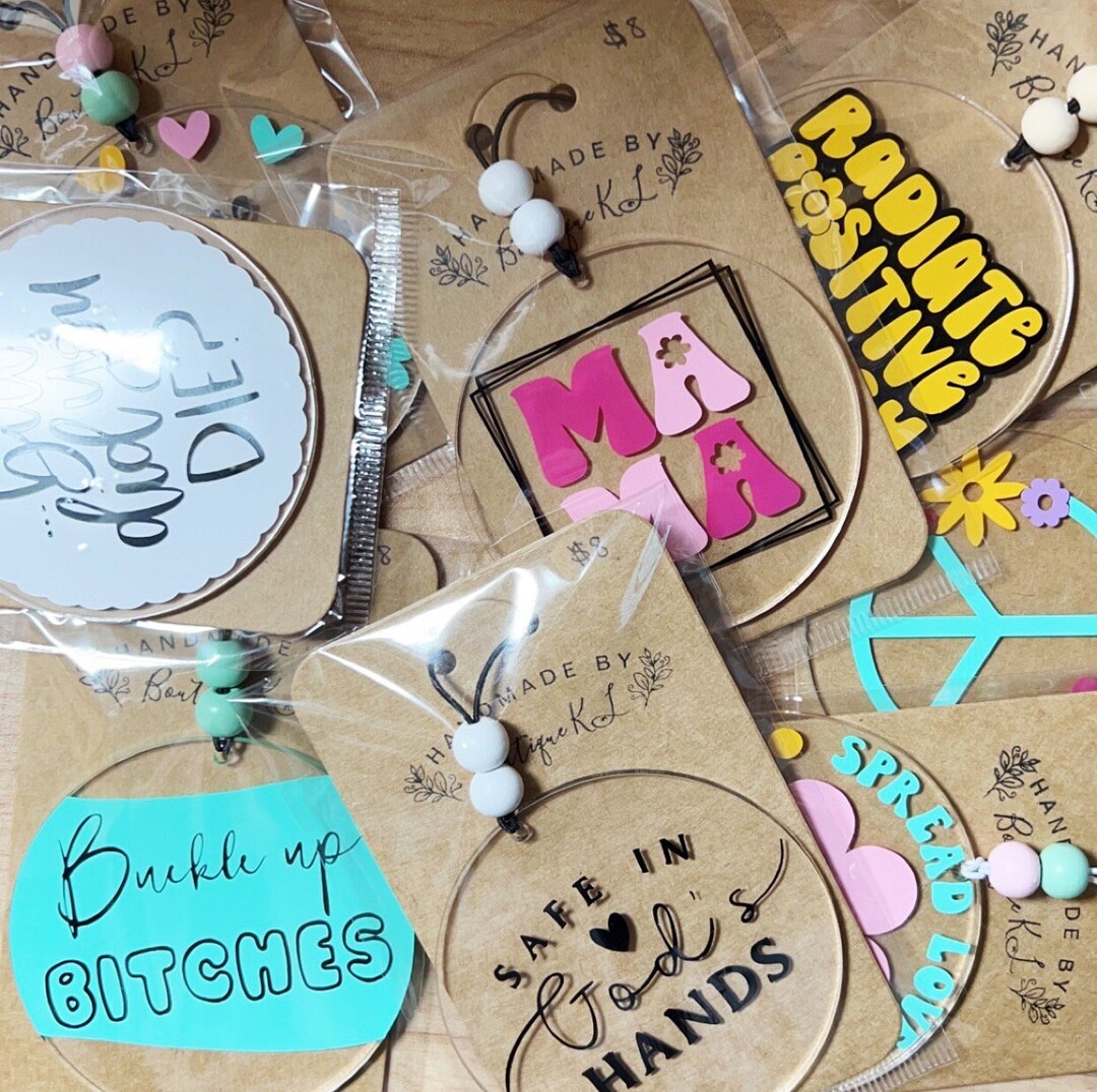 Customized Acrylic Car Charms - Etsy
