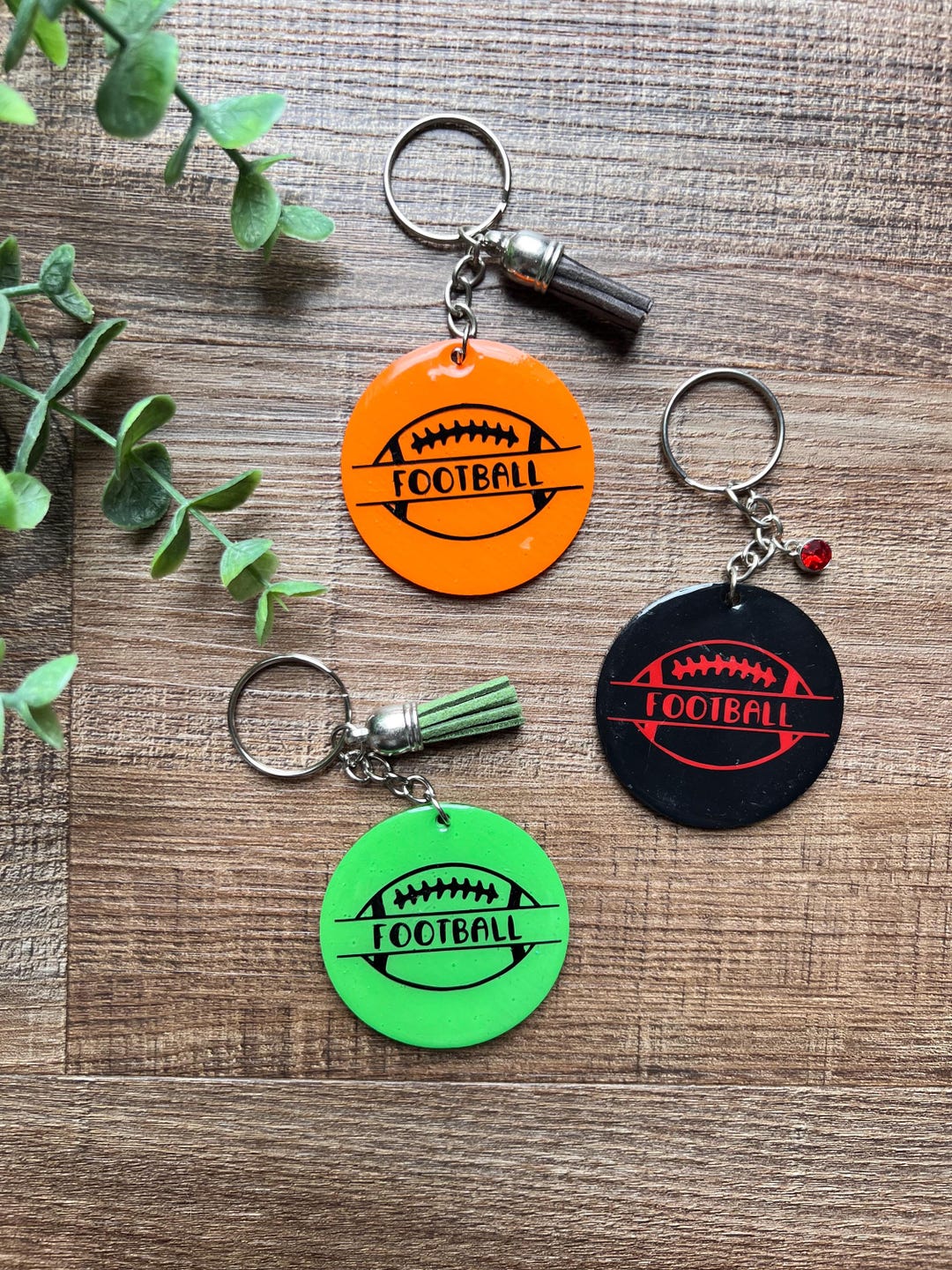 Acrylic Football Keychain: Sports Fan Gift - Etsy