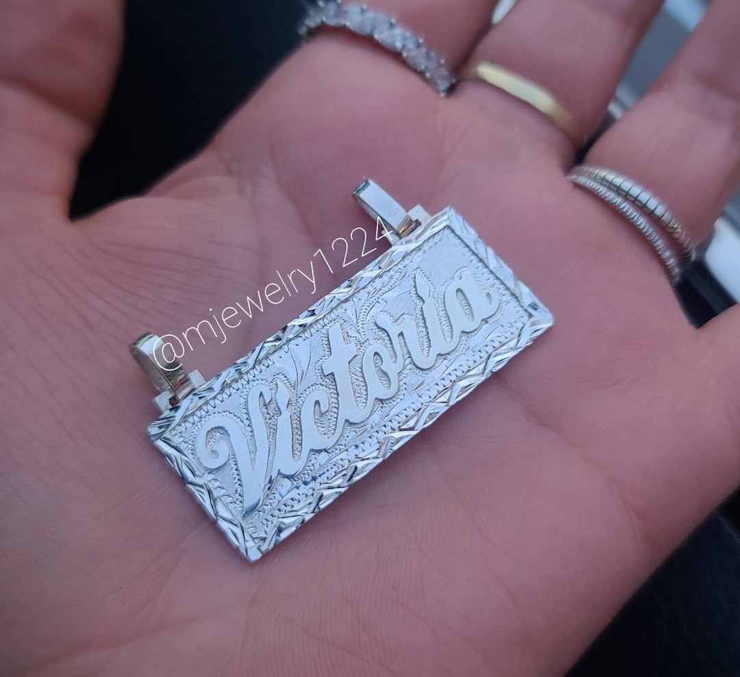 Adult 925 Silver Name Plate - Etsy