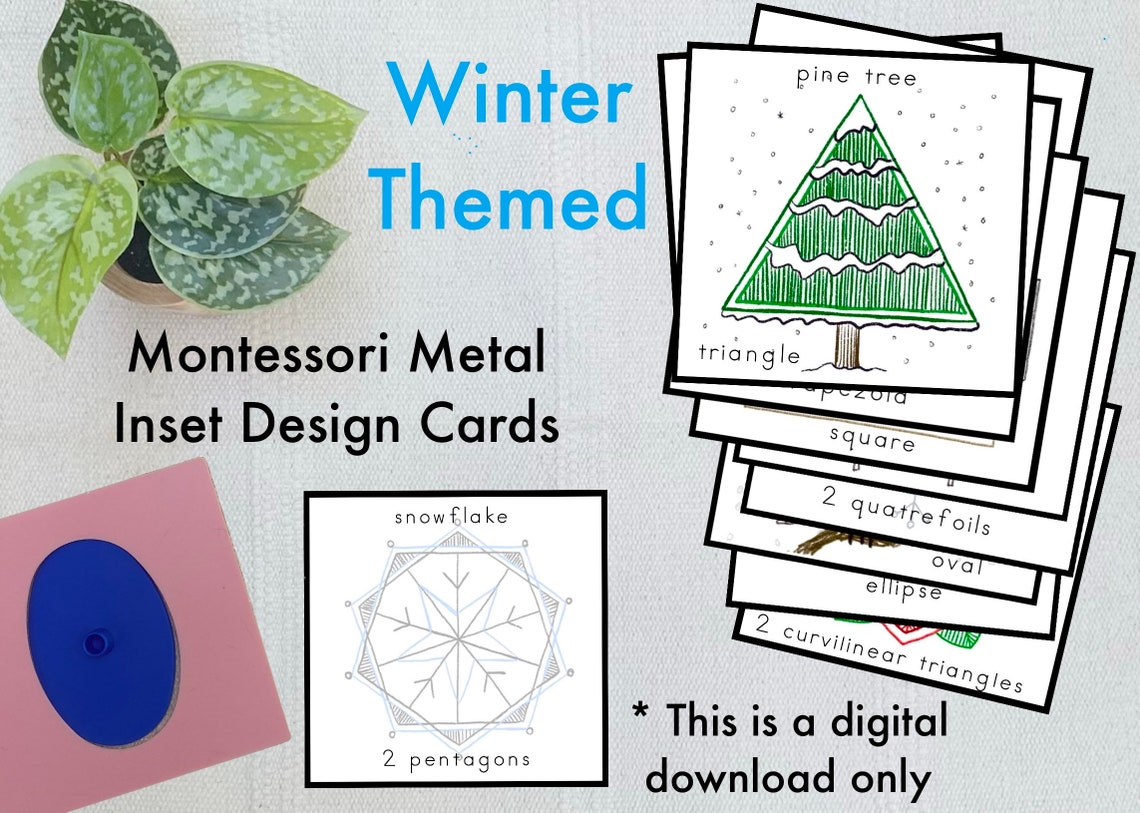 Montessori Metal Inset Designs - Winter Themed - Etsy