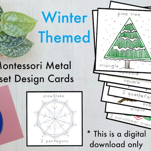Montessori Metal Inset Designs Winter Themed - Etsy