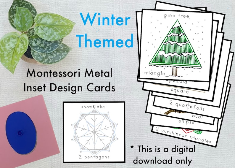Montessori Metal Inset Designs - Winter Themed - Etsy