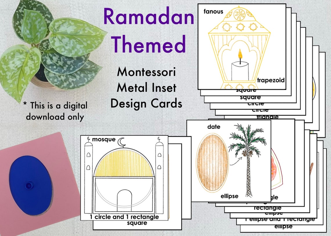 Montessori Metal Inset Designs - Ramadan Themed - Etsy