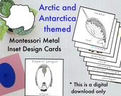 Montessori Metal Inset Design Cards Arctic and Antarctica - Etsy