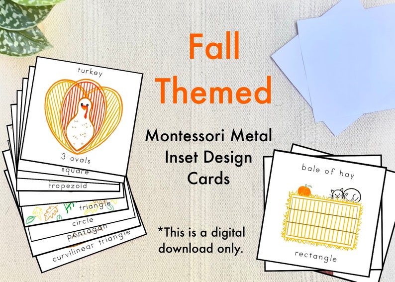 Montessori Metal Inset Designs - Fall Themed - Etsy