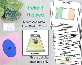 Montessori Metal Inset Design Cards Winter Holidays Around - Etsy