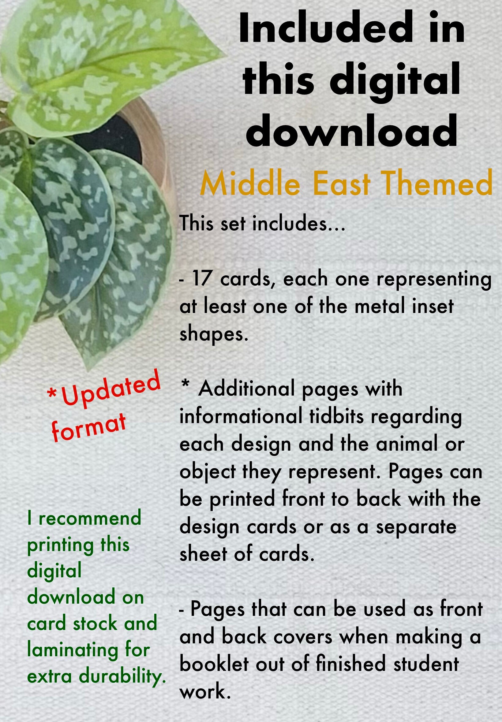 Montessori Metal Inset Design Cards - Middle East Themed - Continent ...