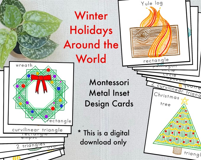 Montessori Metal Inset Design Cards- Japan - Etsy Canada