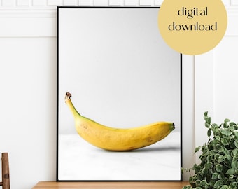 Banana Printable Kitchen Printable Decor Fruit Printable Kitchen ...