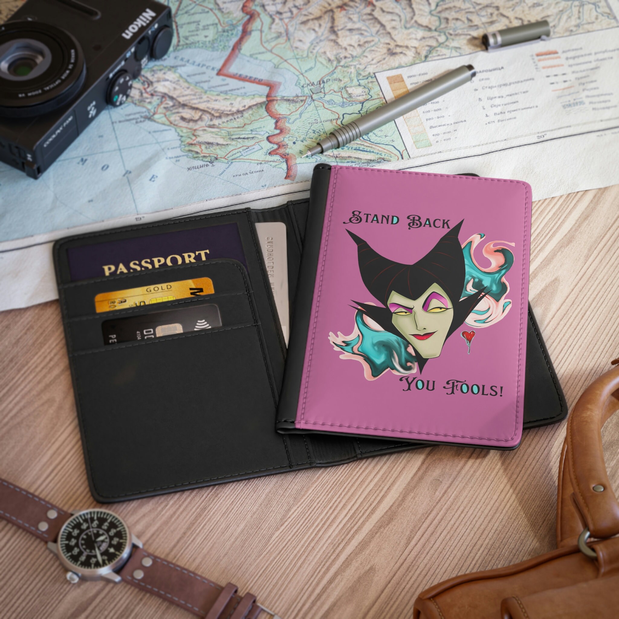 Disney Villain Maleficent Passport Travel Wallet Cover - Etsy