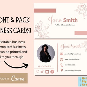 MEDIA KIT and Business Card Template | Influencer| Brand Ambassador ...