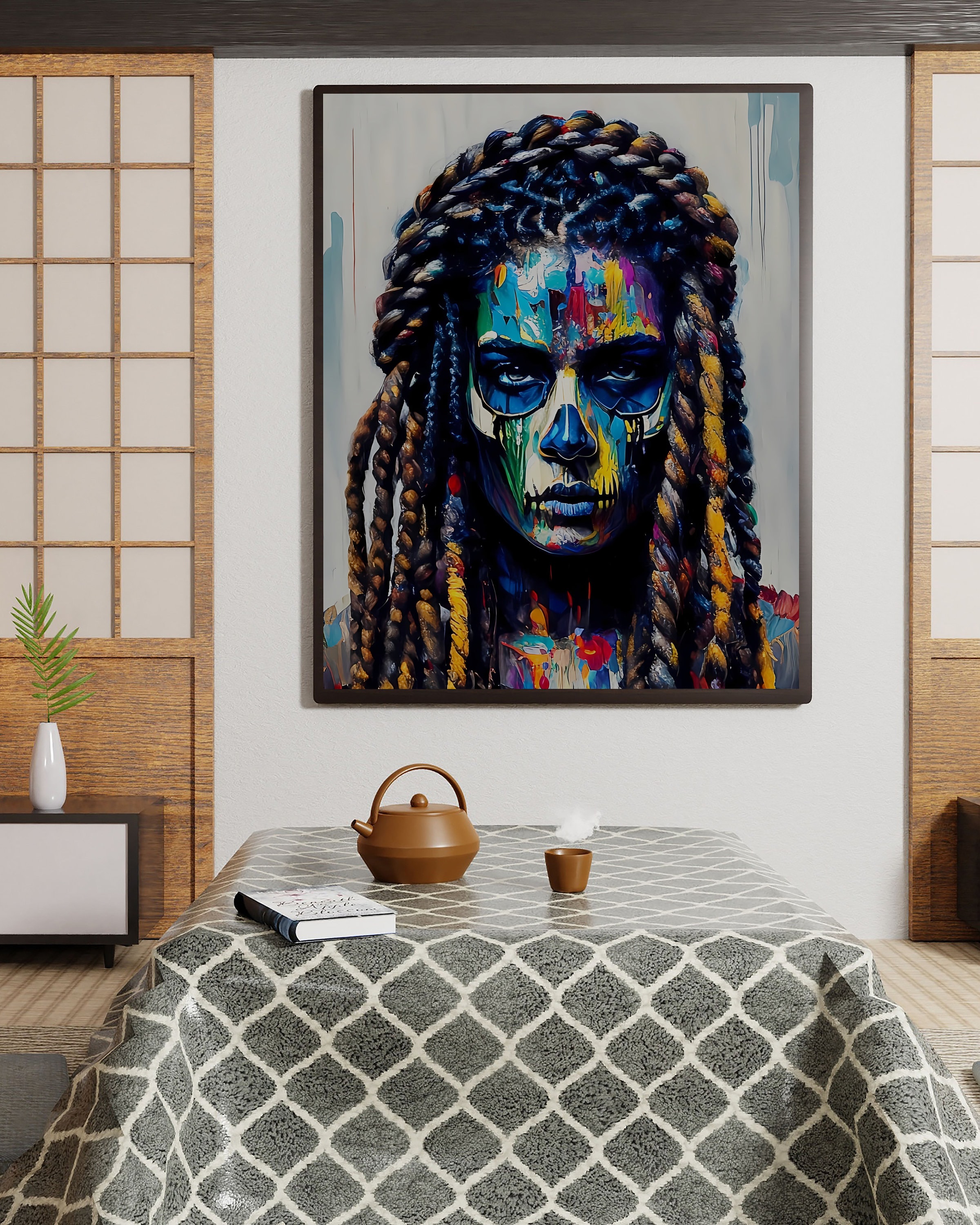 Rastafarian Skull Face Woman | Raggae | Digital Art | Instant Download ...