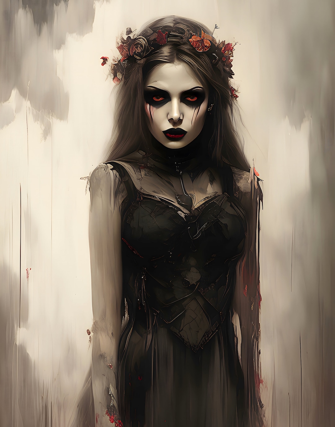 Beautiful Vampire Girl Dark Beauty Gothic Digital - Etsy