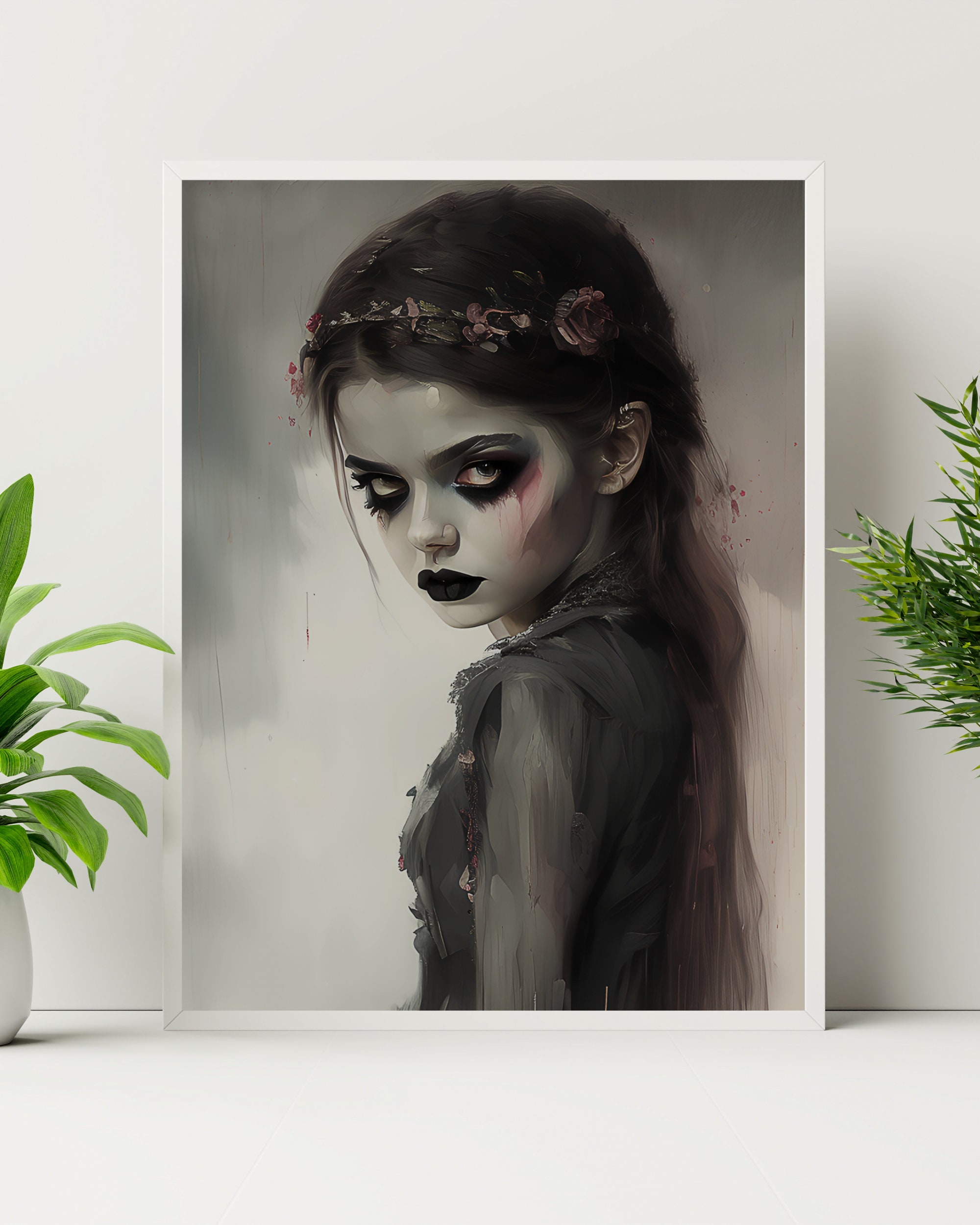 Spooky Girl Digital Painting | Ghost Girl | Instant Download | Wall ...