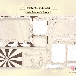 Cute Bow Theme Overlay | Stream Overlay Package | Kawaii Twitch Overlay ...