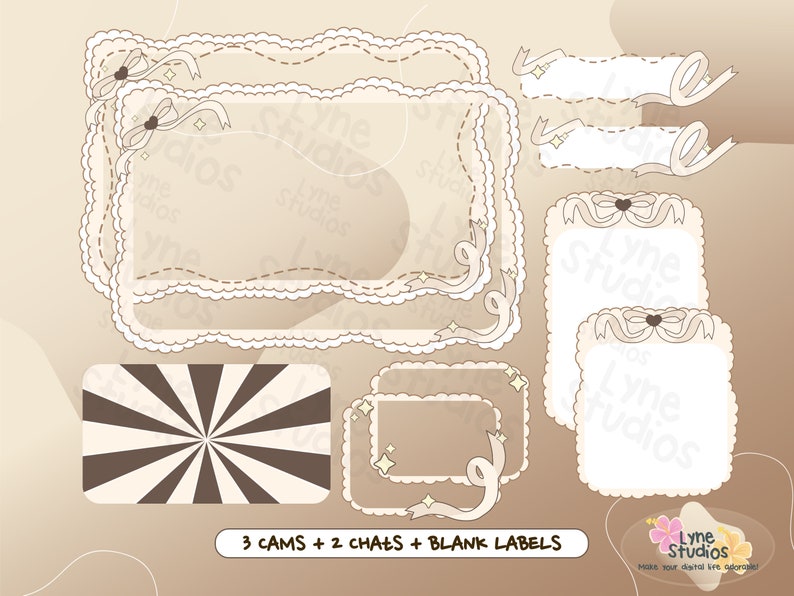 Cute Bow Theme Overlay | Stream Overlay Package | Kawaii Twitch Overlay ...