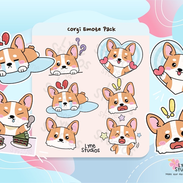 Kawaii Corgi Clipart - Etsy