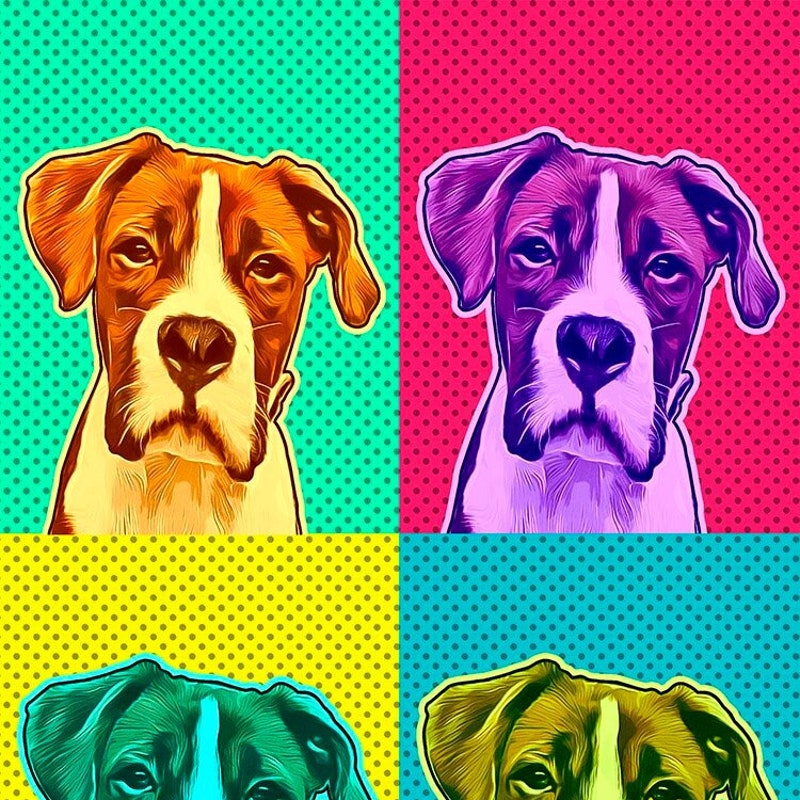 Pop Art Dog Portrait - Etsy